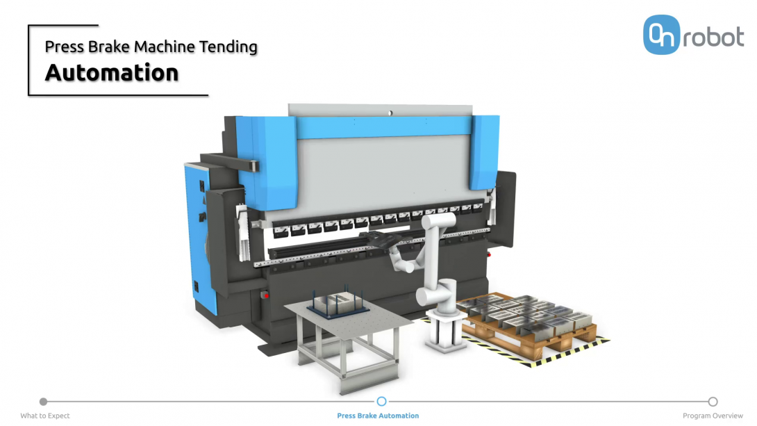 Press Brake automating a press brake machine tending application Press Brake automating a press brake machine tending application